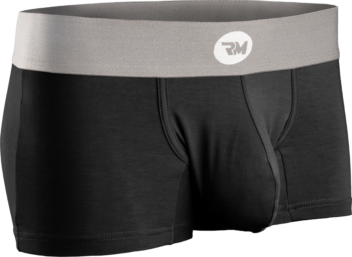 Modal 3in Boxer Briefs No Fly 1pk Black – Real Men Apparel Company