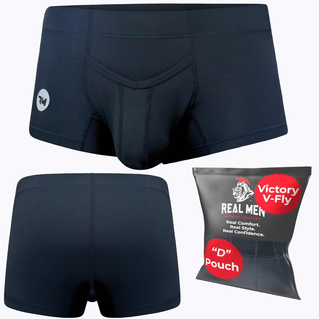 Nylon 3in Boxer Briefs V-Fly 1pk Black – Real Men Apparel Company