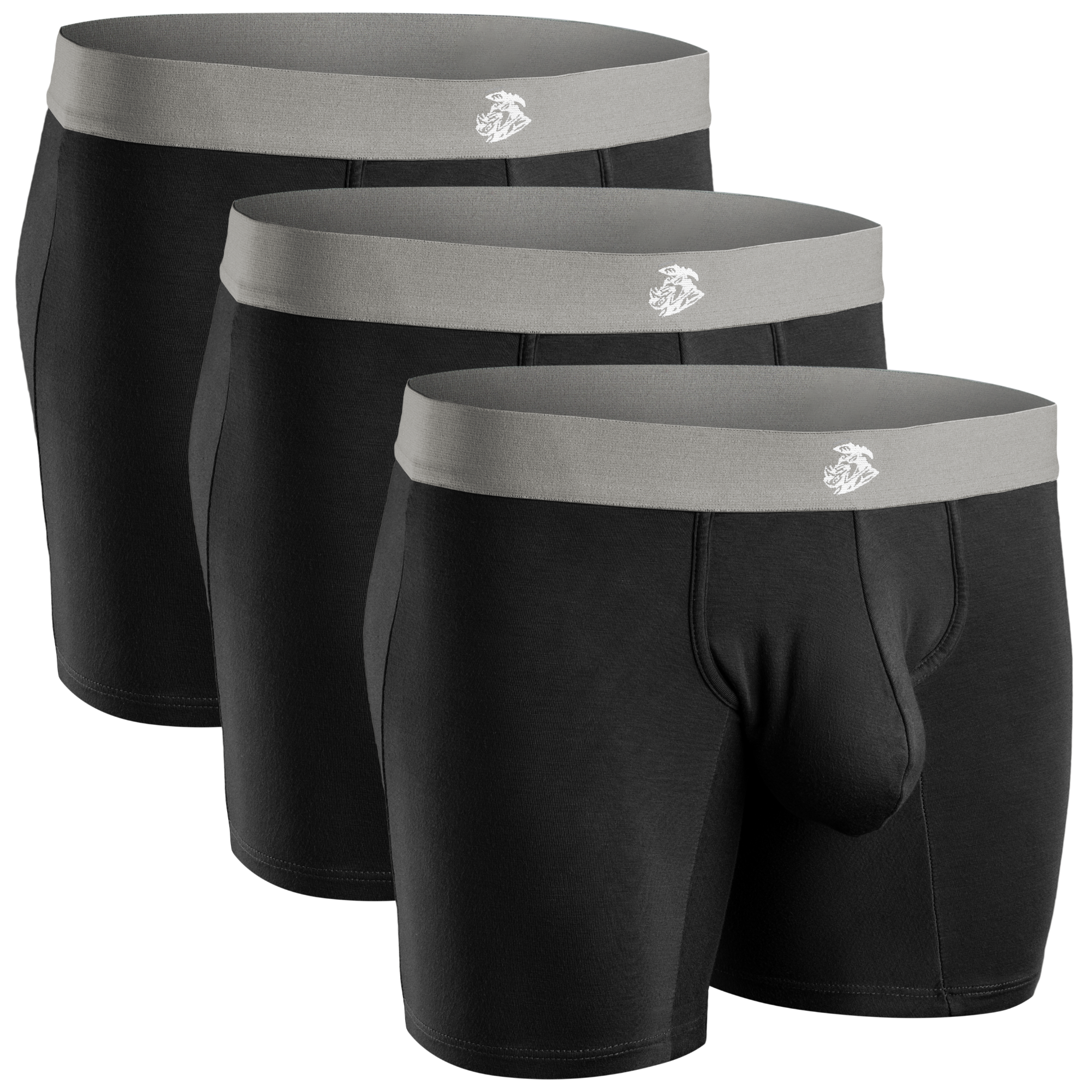 Modal 7in Boxer Briefs No Fly 3pk Black – Real Men Apparel Company