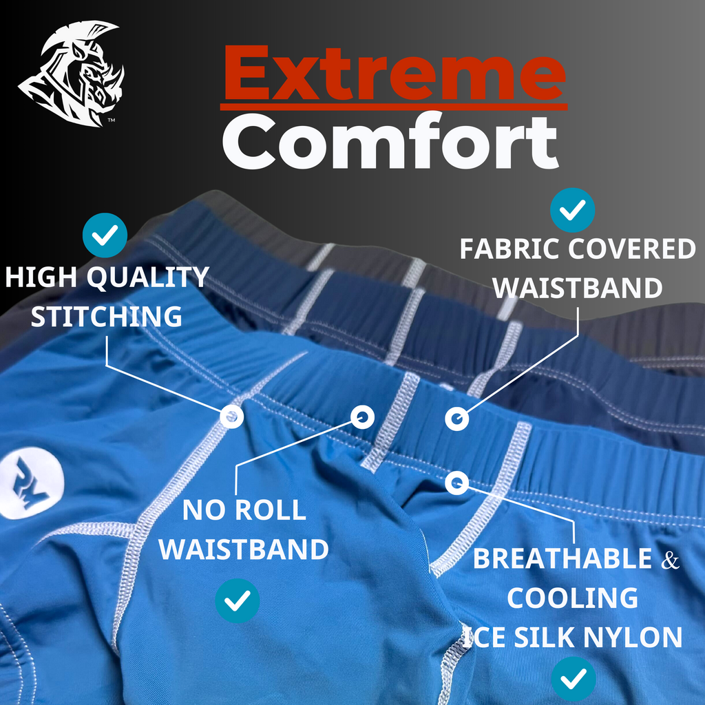 Nylon 3in Boxer Briefs No Fly 4pk Black/Dark Blue/Gray/Light Blue ...