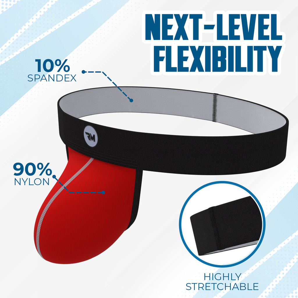 Nylon 0in Strapless Jocks No Fly 1pk Red – Real Men Apparel Company