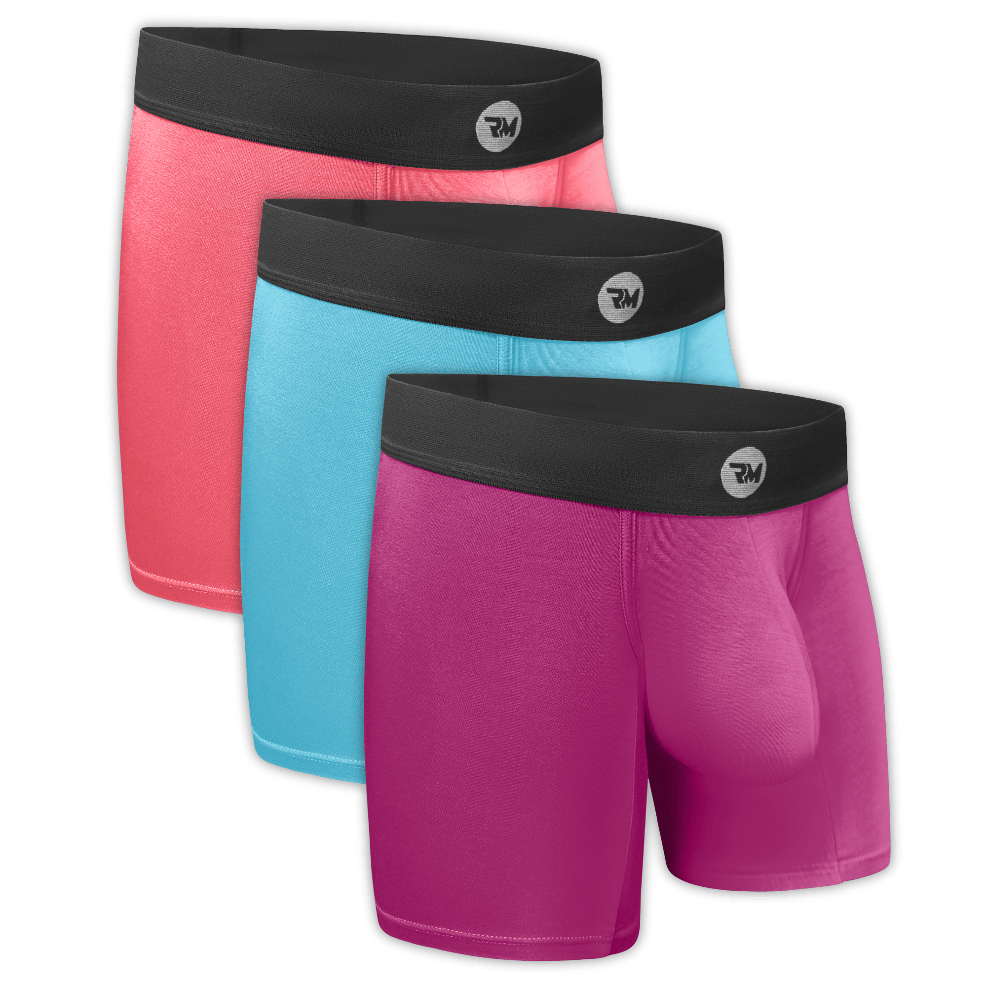 Modal 7in Boxer Briefs No Fly 3pk Red/Purple/Sky Blue – Real Men ...