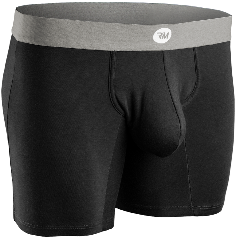 Modal 7in Boxer Briefs No Fly 1pk Black – Real Men Apparel Company