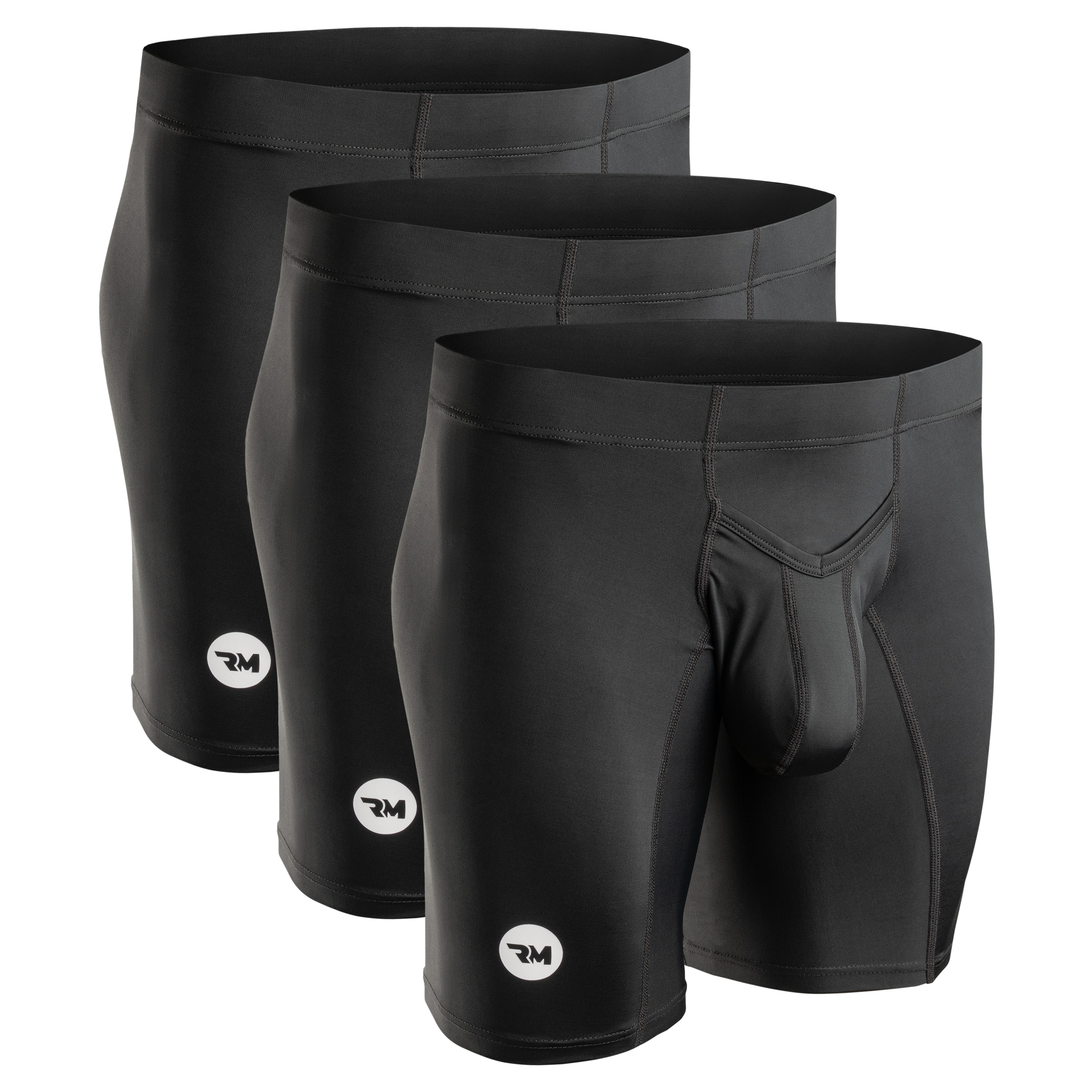 Nylon 9in Boxer Briefs V-FLY 3pk Black – Real Men Apparel Company
