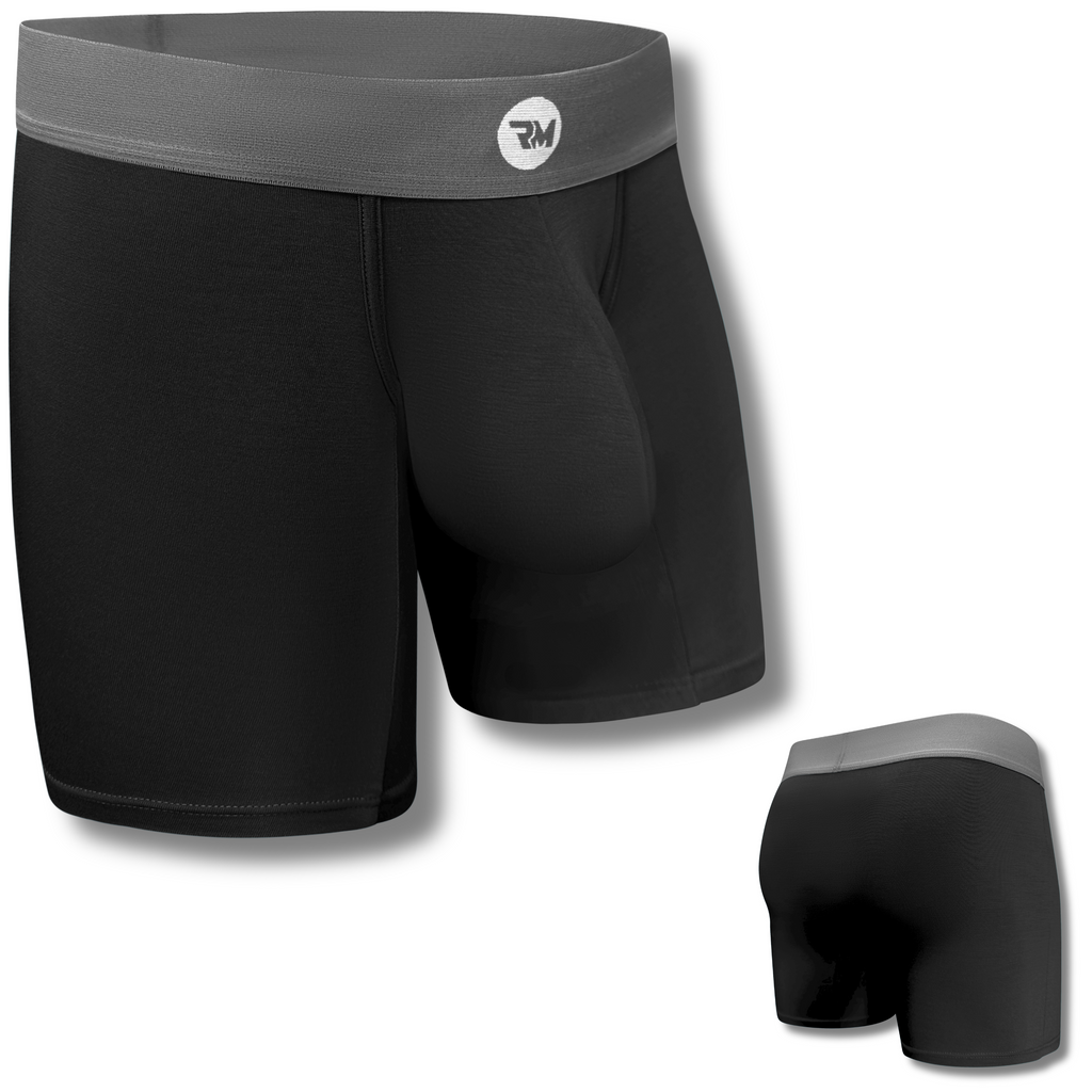 Modal 7in Boxer Briefs No Fly 1pk Black – Real Men Apparel Company